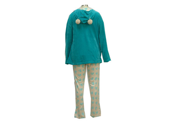 Plus Size Green Ladies Pajama Sets Three Piece Pajama Sets For Cold Wheather supplier