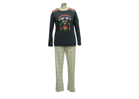 Plus Size Green Ladies Pajama Sets Three Piece Pajama Sets For Cold Wheather supplier