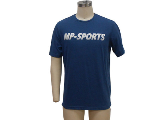 Navy Blue Melange Mens Polo T Shirts With Dot Shade Print Quick Dry Function supplier