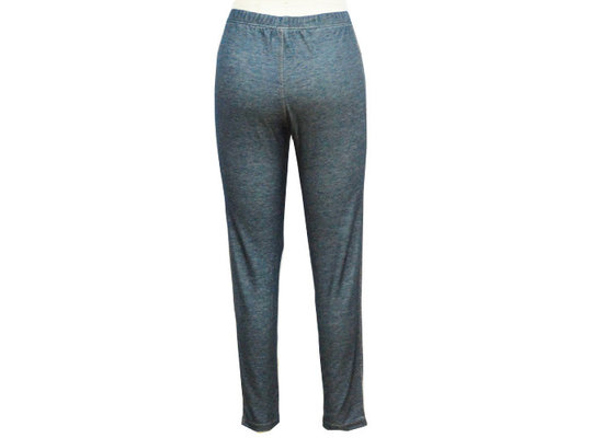 Knitted Ladies Casual Pants Fake Denim Dress Trousers Double Needle Stitch On Waist Band supplier