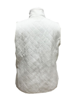 Autumn White Zip Up Front Tank Top , Warm Sleeveless Womens Polar Fleece Vest supplier