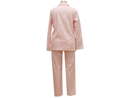 Lightweight Women'S Long Sleeve Cotton Pajama Sets , Womens Cotton Knit Pajamas supplier