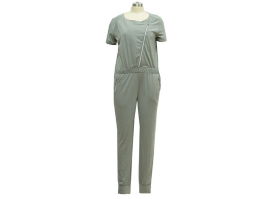 Short Sleeve Bodycon Jumpsuit Romper , Women'S Loungewear Jumpsuit Comfortable supplier