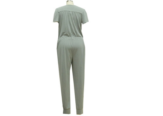 Short Sleeve Bodycon Jumpsuit Romper , Women'S Loungewear Jumpsuit Comfortable supplier