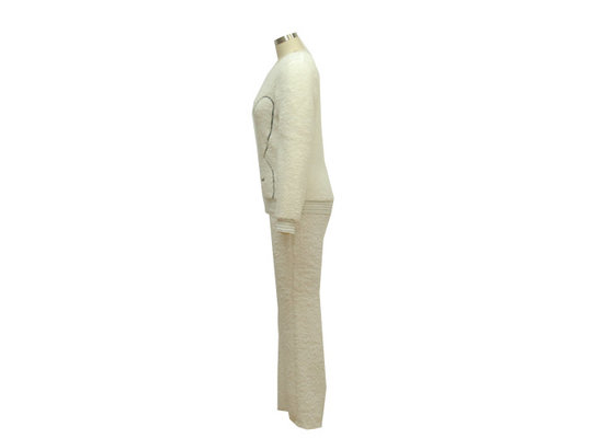 Thick Soft Coral Fleece Ladies Pajama Sets Warmest Winter Pajamas Yarn Dyed Rib Cuffs supplier