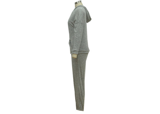 Long Sleeves Knitted Ladies Loungewear Sets With Hook Shirt And Long Pants supplier