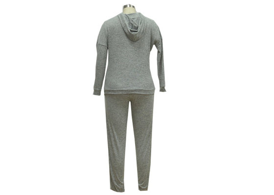 Long Sleeves Knitted Ladies Loungewear Sets With Hook Shirt And Long Pants supplier