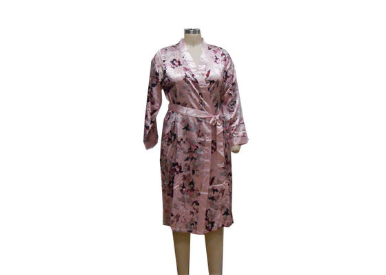 Fully Open Front Ladies Night Dresses Sleepwear Satin Women'S Hooded Bathrobe supplier