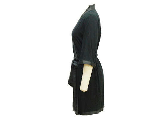 Pretty Black Women'S Winter Nightgowns , Warm Ladies Long Sleeve Nighties supplier