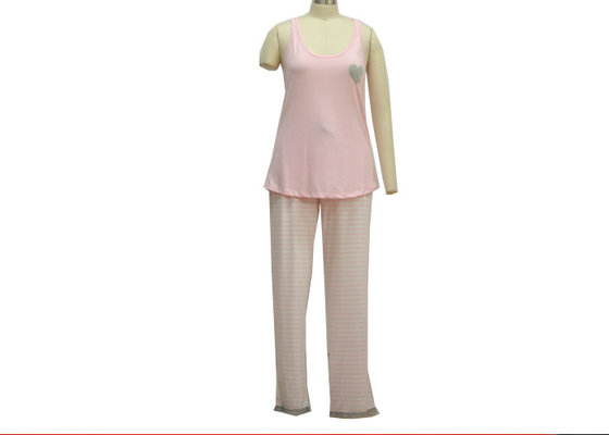 Pink Cute Women'S Petite Pajama Sets , Slim Fit Women'S Thermal Pajamas supplier