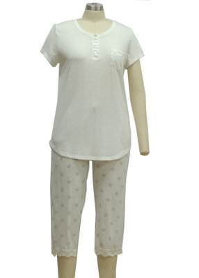 Solid Color Ladies Pajama Sets Womens Summer Sleepwear Customized Logo supplier