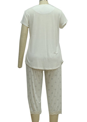 Solid Color Ladies Pajama Sets Womens Summer Sleepwear Customized Logo supplier