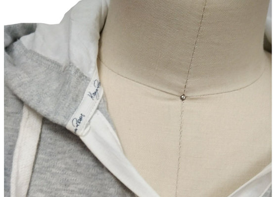 Lightweight Grey Ladies Zip Up Hoodies , 100% Cotton Womens Zip Up Sweatshirts supplier