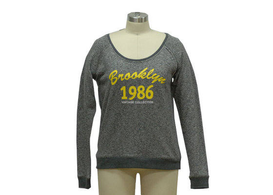 Lady Casual Sweatshirt , Long Sleeve Sweatshirt With Printing supplier