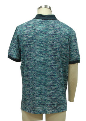 Fitted Mens Patterned Polo Shirts , Classic Polo Solid Color T Shirts 100% Cotton Slub Yarn supplier