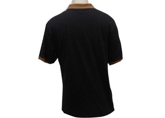 Maroon Mens Cotton Polo Shirts , Mens Polo Crew Neck T Shirts With Plastic Buttons supplier