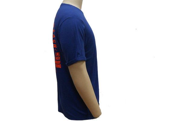 Royal Blue Round Neck Mens Polo T Shirts With Pattern Printed Comfortable supplier