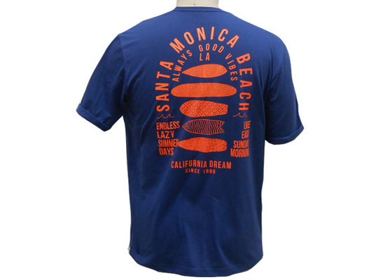 Royal Blue Round Neck Mens Polo T Shirts With Pattern Printed Comfortable supplier