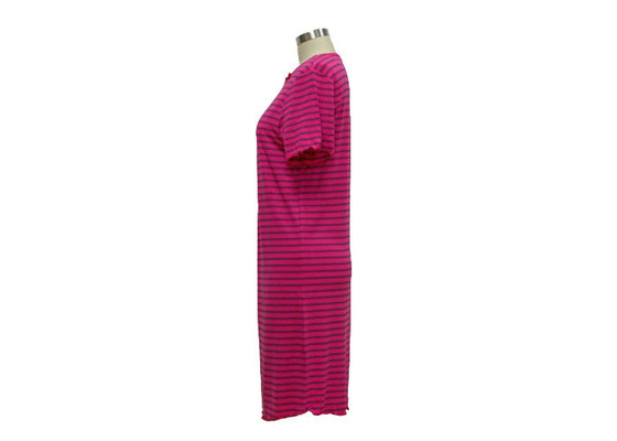 Romantic Ladies Night Dresses Sleepwear Yarn Dyed Clothing Dimensionally Stable supplier