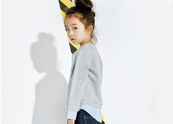 Two Piece Grey Kids Girls Clothes Size 12 Girls Cotton Shirt Customized Size supplier