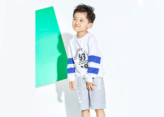 Comfy Kids Boys Clothes Softer French Terry Sweater With Water Printing supplier