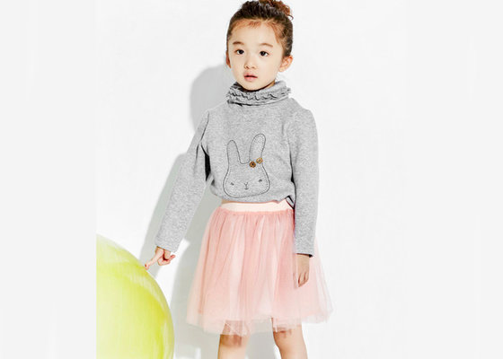 Crew Neck  Girls Size 10 Clothes , Girls Pullover Sweatshirt Double Layer Collar supplier