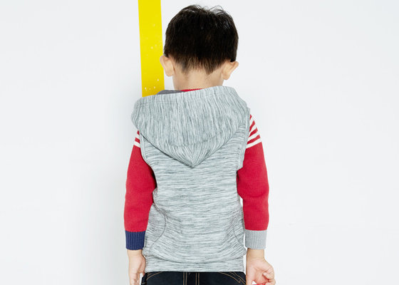 100% Cotton Boys Baseball Jacket  , Zippered Boys Sleeveless Hoodie With Two Pocket supplier