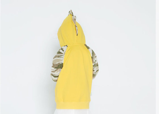 Colorful Kids Girls Clothes Kids Hooded Jacket With Dinosaur Angle Kangaroo Pocket supplier