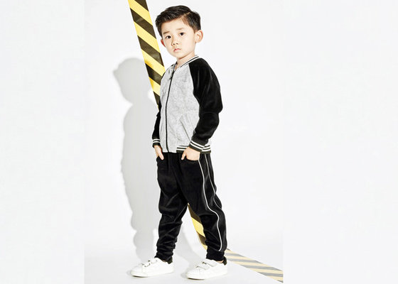 Lightweight Funky Kids Boys Clothes For 10 Year Olds Zip Up Jacket White And Back supplier