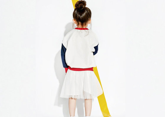 Contrast Color Ribbed Girls Raglan Shirt , Knitted Kids Pullover Sweater Long Sleeve supplier