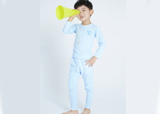 2 Pieces Boys Pajama Set , Boys Sleepwear Sets 100% Cotton Interlock Piece Dye supplier