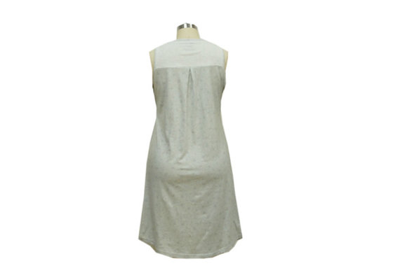 White Pure Cotton Sleeveless Nightdress , Super Soft Women'S Jersey Sleepwear supplier