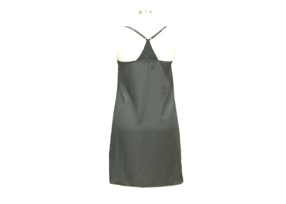 Jacquard Ladies Night Dresses Sleepwear Woman Black Satin Cami Dress Eco Friendly supplier