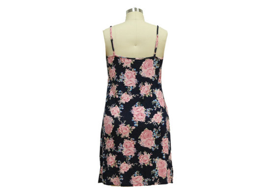 Pretty Womens Summer Nightgowns , Floral Slip Dress 95% Viscose Anti Pilling supplier