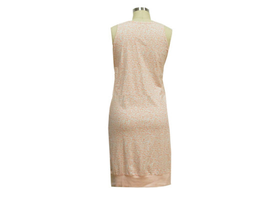 Patched Embroider Ladies Night Dresses Sleepwear Cami Maxi Dress Water Printing supplier