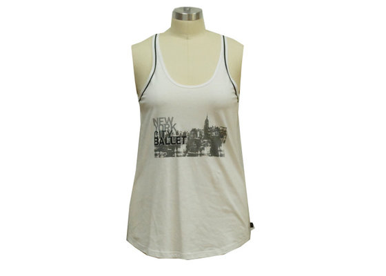 Outdoor Loose Fit Womens Sports Vest Tops , Sleeveless Ladies Knitted Tank Tops supplier