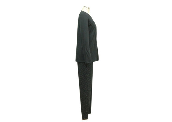 Comfortable Home Wear Ladies Loungewear Sets Round Neck Tops And Long Pants supplier