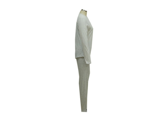 Womens Grey Loungewear Set , Womens Cotton Sleepwear Sets Soft Hand Feel supplier