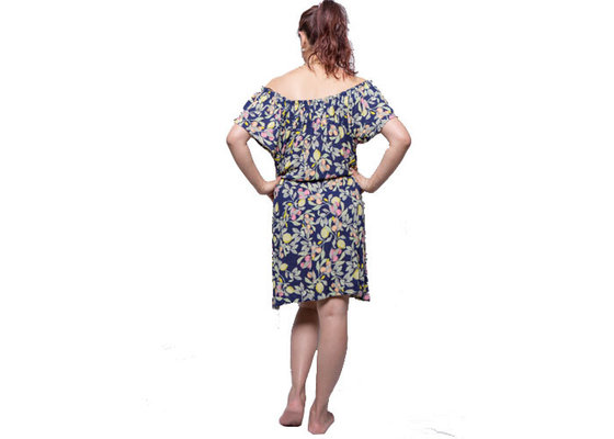 Printing Crinkled Ladies Satin Pyjamas Short Dress With Smocked At Shoulder supplier
