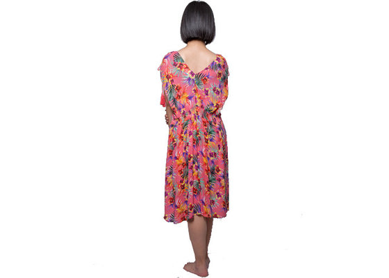 Sleeveless 100 Polyester Satin Summer Pajamas With V Neck At Front And Back supplier