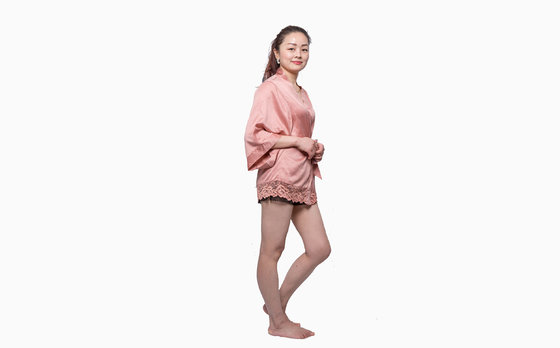 Woman Ladies Satin Pyjamas Coral Satin Cami Dress Wide Lace At Hem supplier