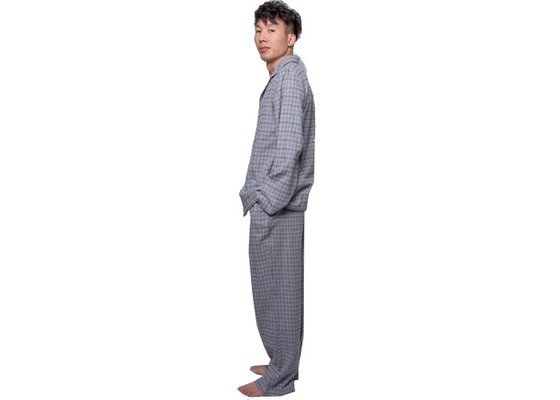 Yarn Dye Stripe 100% Cotton Flannel Checked Pyjamas Long Sleeve Long Pant supplier
