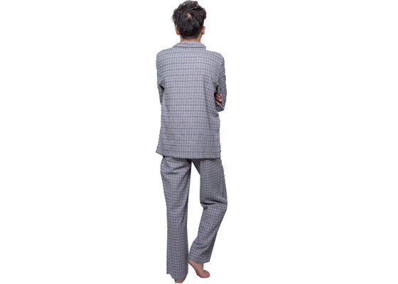 Yarn Dye Stripe 100% Cotton Flannel Checked Pyjamas Long Sleeve Long Pant supplier