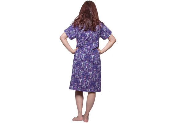 Water Print Womens Summer Nightwear Ladies Cotton Pyjamas Night Skirt supplier