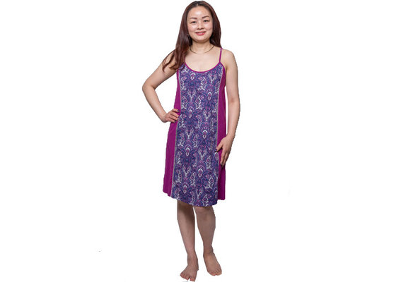 Single Jersey Braces Skirt Womens Summer Nightwear With Contast Corron Lace supplier