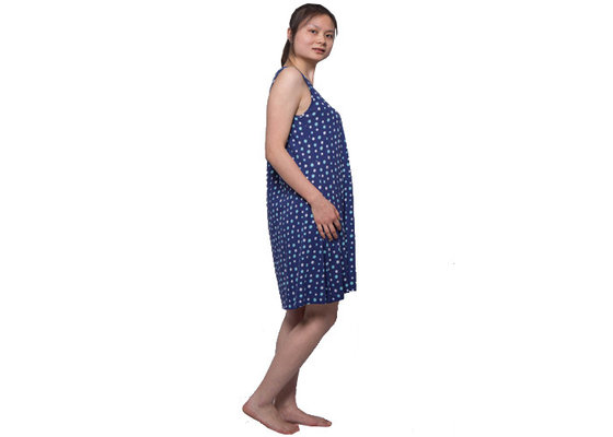 Cotton Bamboo Womens Summer Nightwear / Sleeveless Womens Summer Nightgowns Dots Print supplier