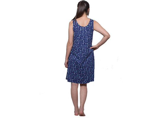 Cotton Bamboo Womens Summer Nightwear / Sleeveless Womens Summer Nightgowns Dots Print supplier