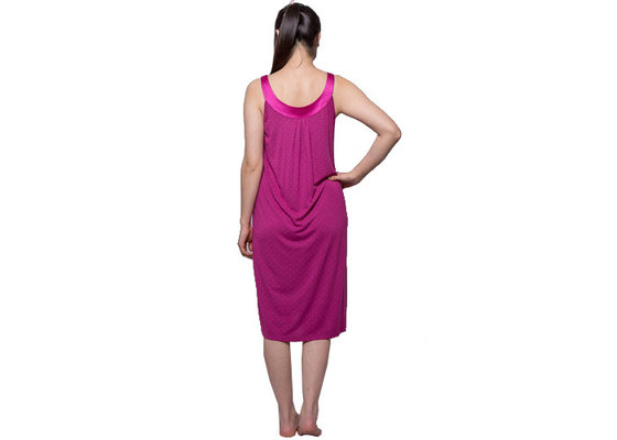 Soft Viscose Jersey Pyjamas Womens Summer Nightwear , Sleeveless Ladies Night Dress supplier