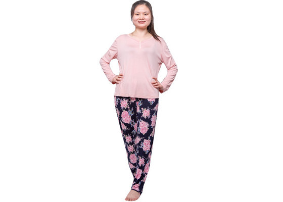 Fancy Womens Summer Nightwear Ladies Viscose Light Knit Long Pajama Sets supplier