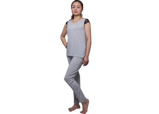 Soft Gery Melange Jersey Ladies Nightwear Women ' S Loungewear Outfits supplier